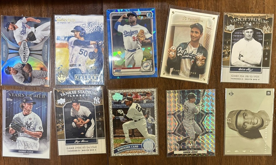 118 Baseball Cards Lot (Including 6 Numbered, Inserts, Die Cuts and ...