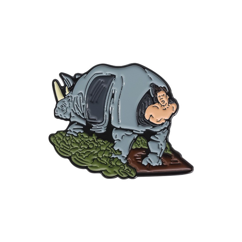 Able Cartoon Animal Alphabet Metal Badge Cute Brooch Accessory Set For ...