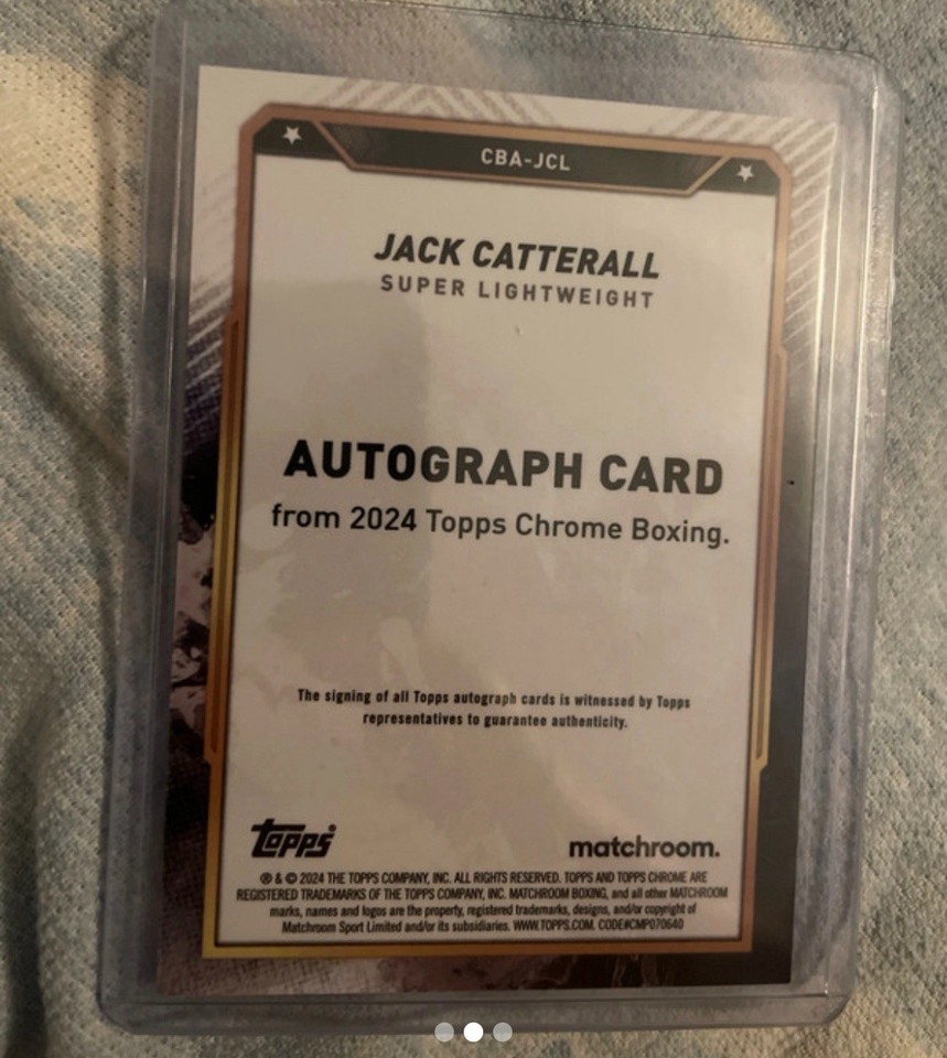 Topps Chrome Boxing Jack Catterall Autograph Card Refractor | eBay UK