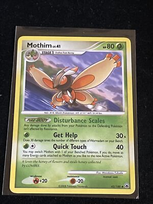 Pokemon MOTHIM Card MAJESTIC DAWN Set 42/100 Promo Diamond & Pearl | eBay