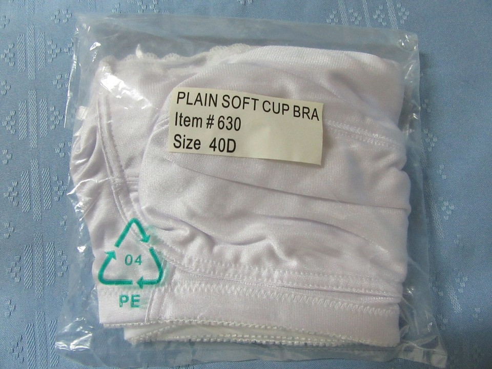 NEW NEARLY ME POST MASTECTOMY PLAIN SOFT CUP BRA #630 WHITE SIZE 40D | eBay