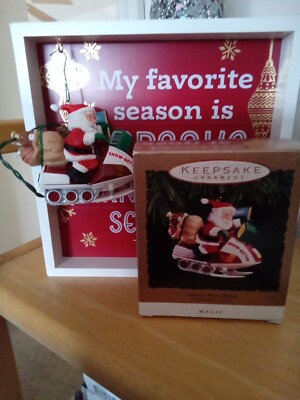 1993 Hallmark Keepsake Ornament Santas Snow Getter Flickering Light ...