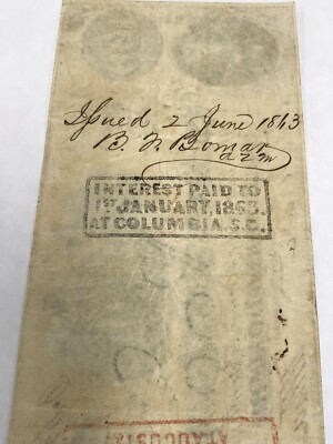 A&O-1862 $100 Confederate T-41 ISSUED Ben F. Bomar 28th Georgia ...