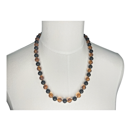 Vintage West Germany Amber Color Black Lucite Acrylic Choker Necklace ...