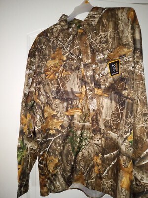 RealTree Edge Men Size S LongSleeve Snap Front Scent Control Hunting ...