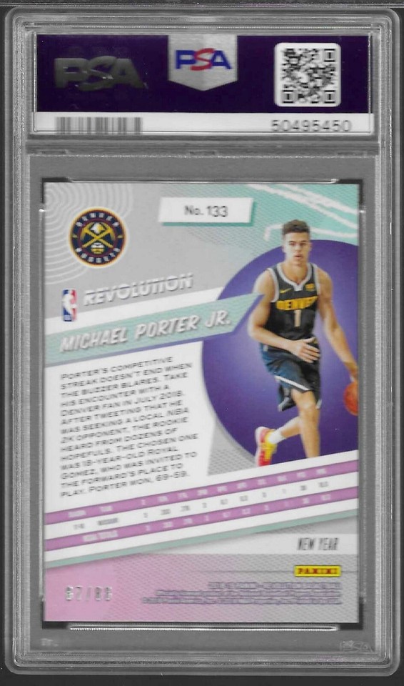 2018-19 Revolution Michael Porter Jr. Chinese New Year Emerald /88 PSA ...