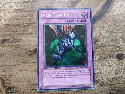 Yugioh! Acid Trap Hole - SOI-ENSE1 - Secret Rare - Limited | eBay