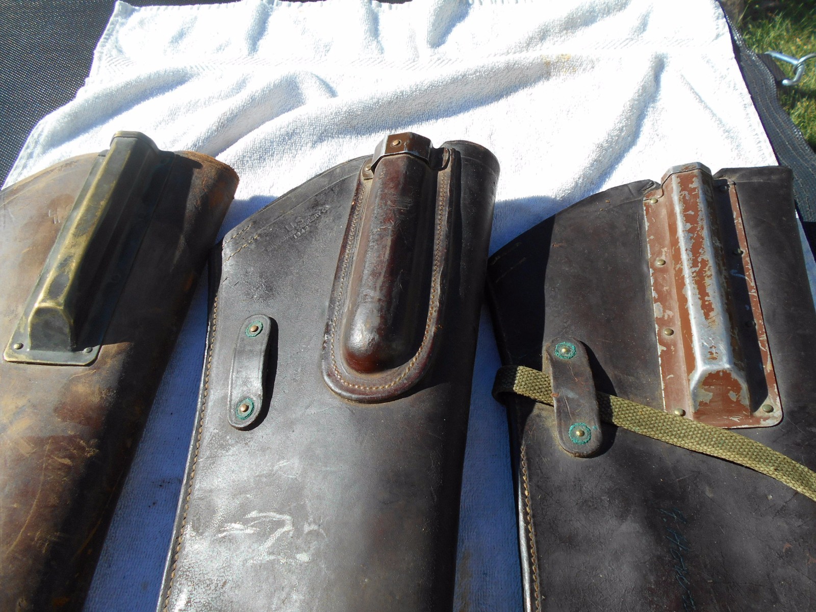 WW2 dated US M-1 garand rifle leather motorcycle scabbard M-3 halftrack ...