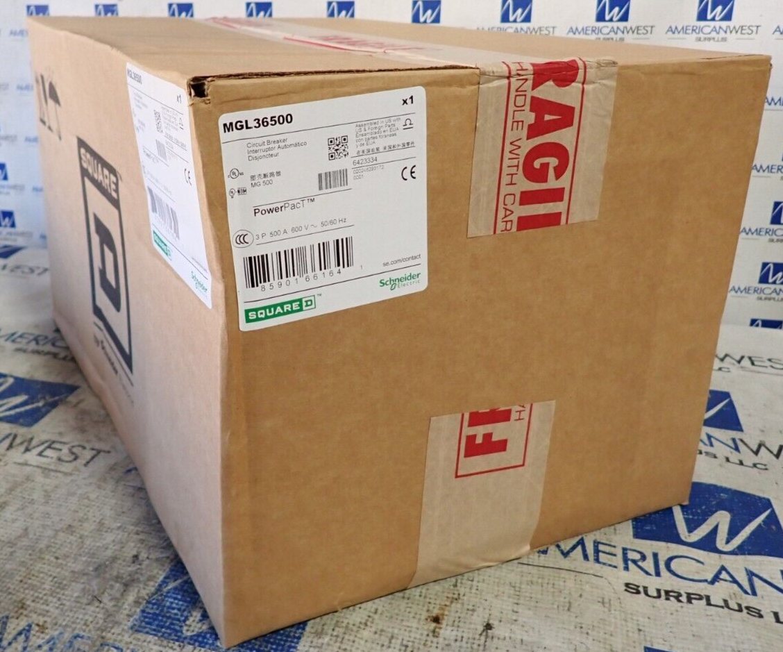 NEW - Square D MGL36500 500 Amp 600 VAC 3 Pole PowerPact MG Circuit ...