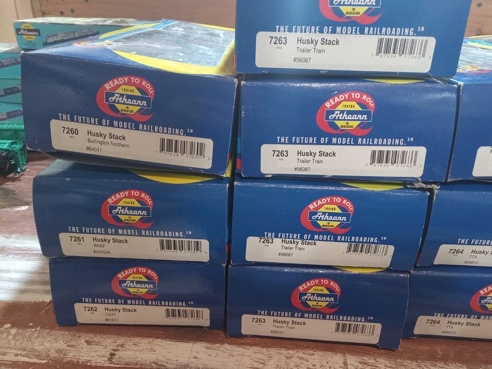 Empty Boxes Lot of 1 3 Athearn RTR HO for Husky Stack Trailer Trains | eBay