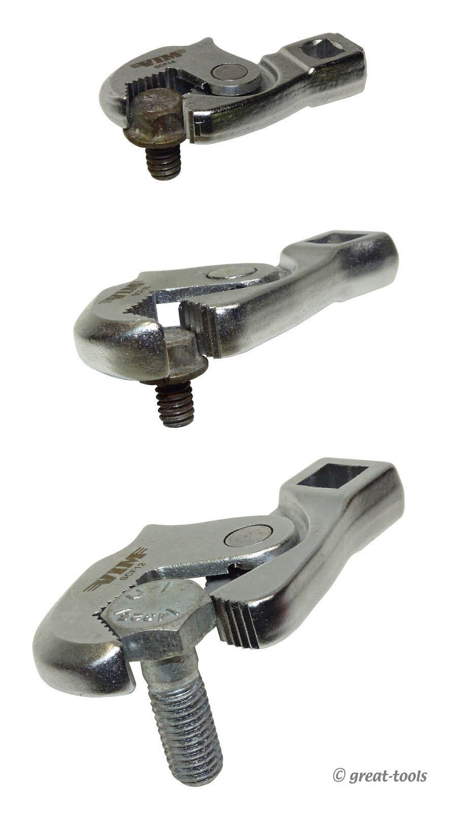 VIM TOOLS: ADJUSTABLE CROWFOOT WRENCH SET – spring loaded jaws – 3-pc ...