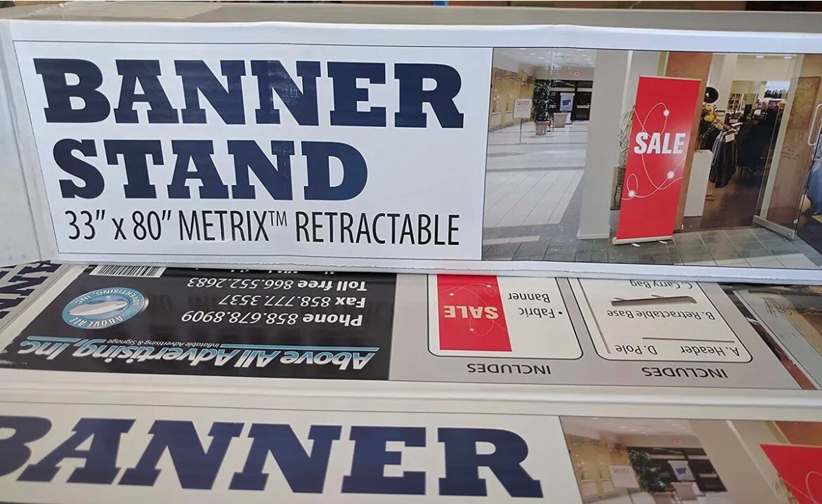 33x80 Retractable Aluminum Roll Up Banner Stand Portable Display BANNER ...