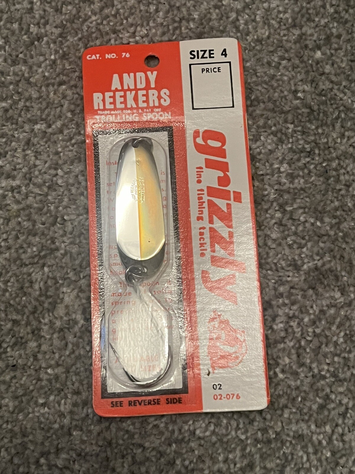Vintage Andy Reekers Trolling Spoons ( SIZE 4 ) - Grizzly Tackle *New ...