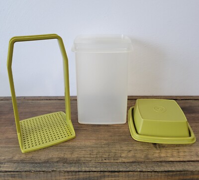 Vtg Tupperware Pick A Deli Pickle Olive Keeper Insert & Lid Avocado ...