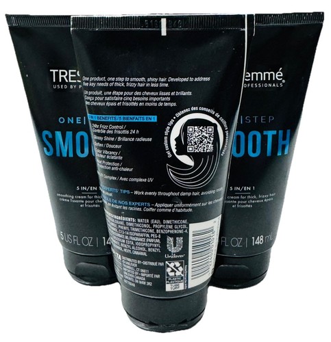 3 TRESemme one step smoothing cream for thick/frizzy hair 5oz ea ...