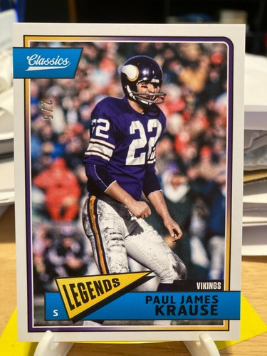 2018 Classics - Legends - Paul Krause - SSP Full Name Parallel #2/5 ...