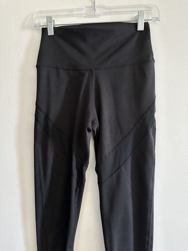 Aerie Black Chill Play Move Sheer Cutout Athletic Activewear Leggings ...