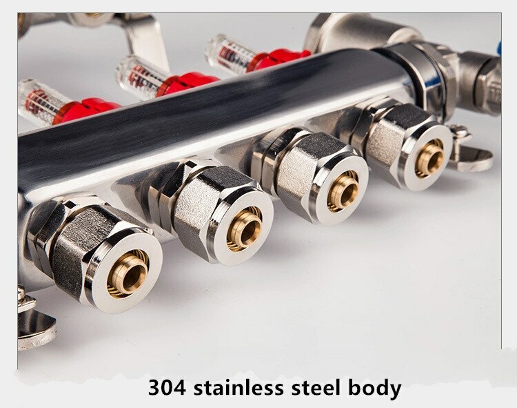 WATER UNDERFLOOR HEATING KIT MANIFOLDS 2 TO 8 PORTS Valve Vents Gauges ...