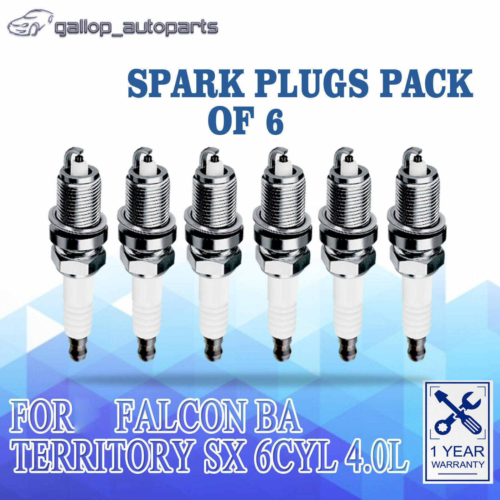 HEAVY DUTY FOR FORD FALCON BA/TERRITORY SX PETROL 6PC SPARK PLUGS ...
