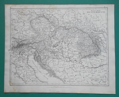 1860 MAP CENTRAL EUROPE - Empire of Austria Hungary Slovakia Czech ...