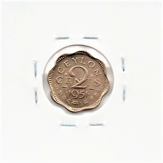Ceylon 2 Cent Coin 1951 King George VI As Pictured | eBay