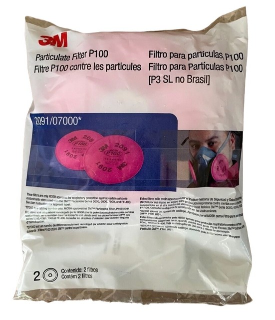 3M Particulate Filter P100 Organic Vapor Relief Qty One Pair 2097/07184 ...