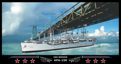 Navy Emporium USS Bergen APA-150 Art Print | eBay