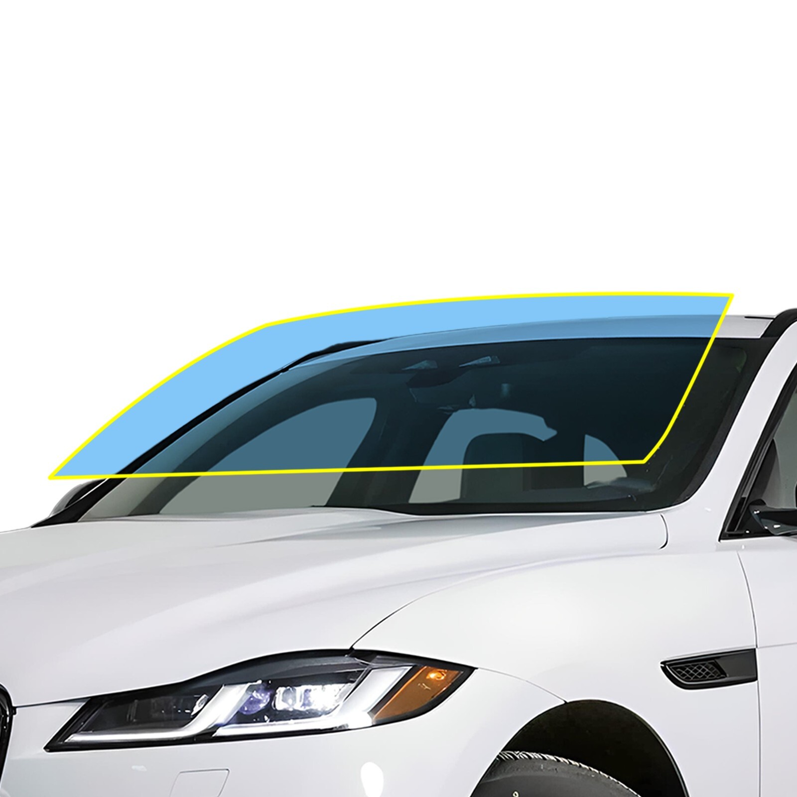 Pre Cut Front Windshield Protection Clear Bra Film Fits Jaguar F-Pace ...