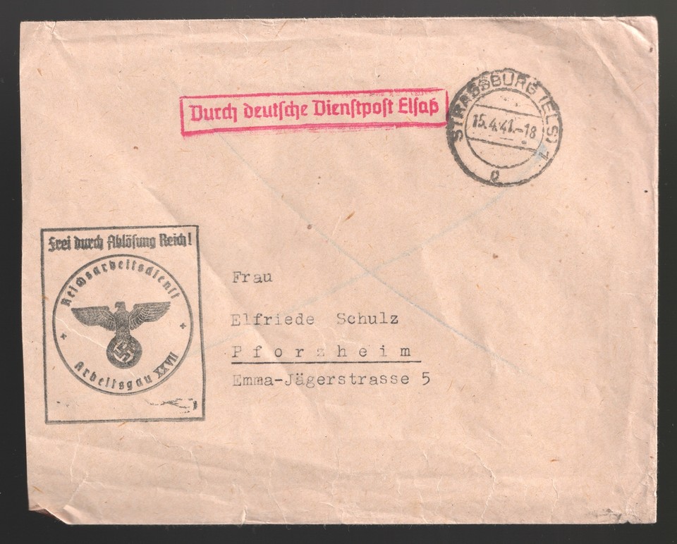 Germany 1941 Strassburg Nazi Cover | eBay