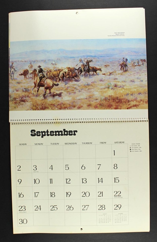 Vintage - CHARLES M. RUSSELL 1979 CALENDAR with 14 Painting ...