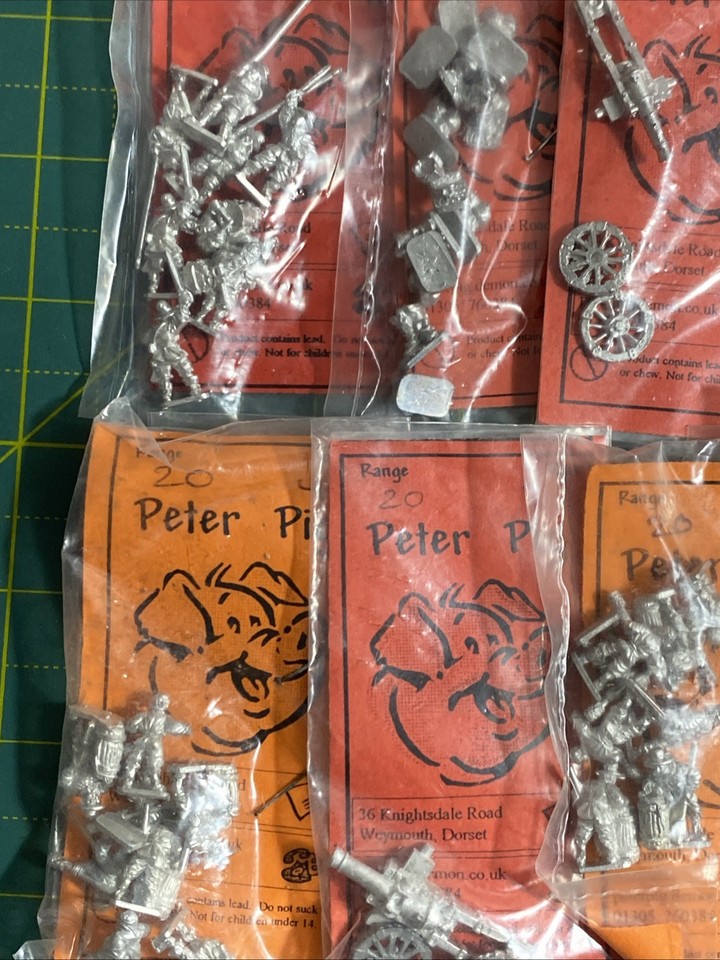 15 X Vintage 15mm Unpainted Peter Pig Figures Assorted Figures Range 20 ...