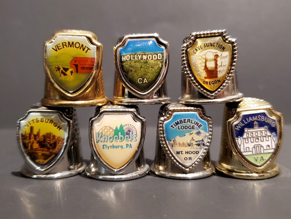 48 Souvenir Thimbles-Vintage Collectibles-Mostly U.S Destinations ...