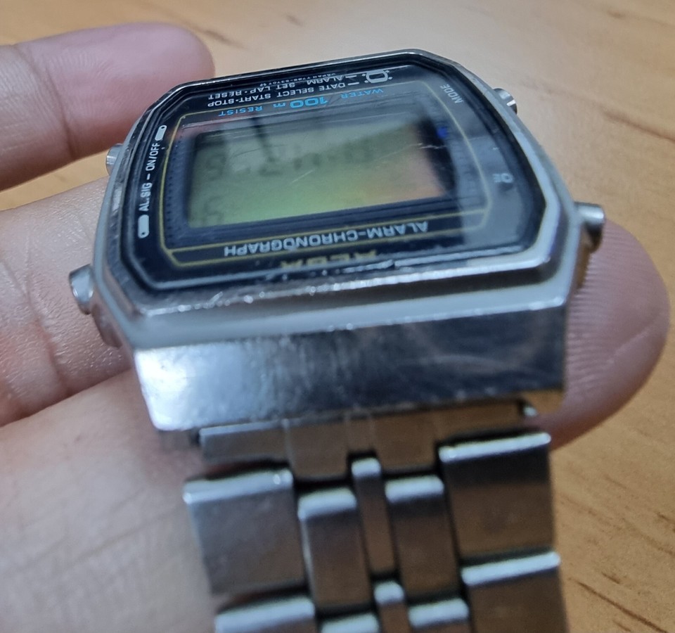 rare vintage 1983 Alba Y789-5380 (SeikoPulsar) alarm chrono 10bar ...