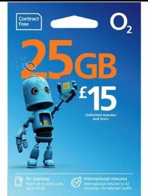 O2 Sim Card - PAYG -PAY AS YOU GO 2G/3G/4G/5G O2 Pay As You Go 02 ...