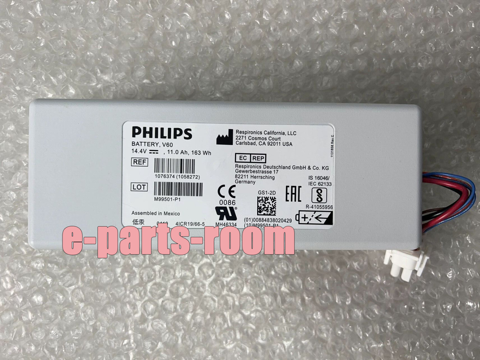 New Genuine REF 1076374 Battery For Philips Respironics V60 V60S ...