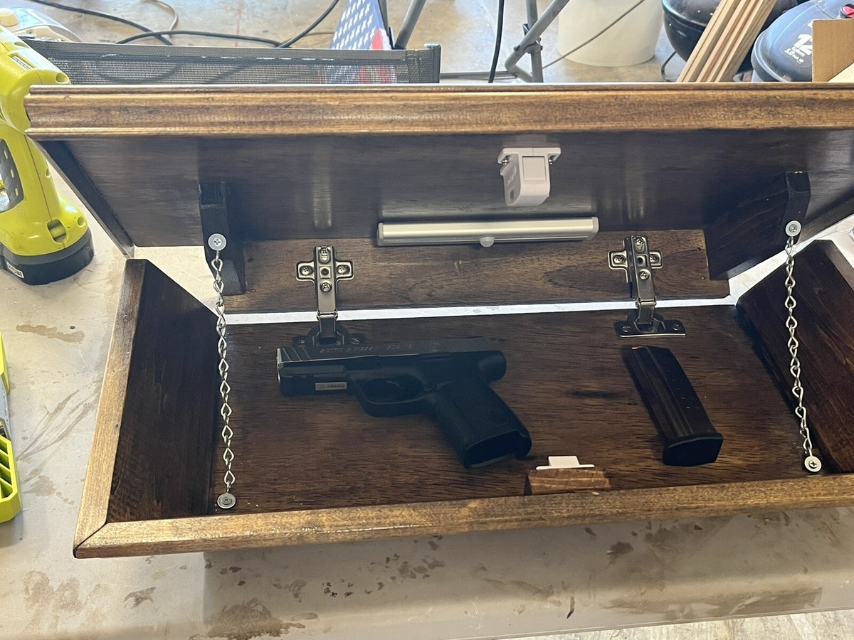 Hidden Gun Storage Shelf