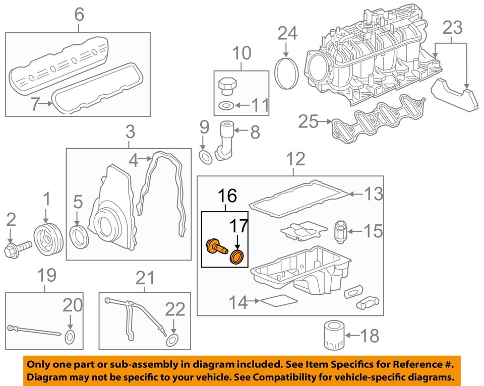 GM OEM 94-24 Acadia Limited Engine Engine Parts-Drain Plug 11562588 | eBay