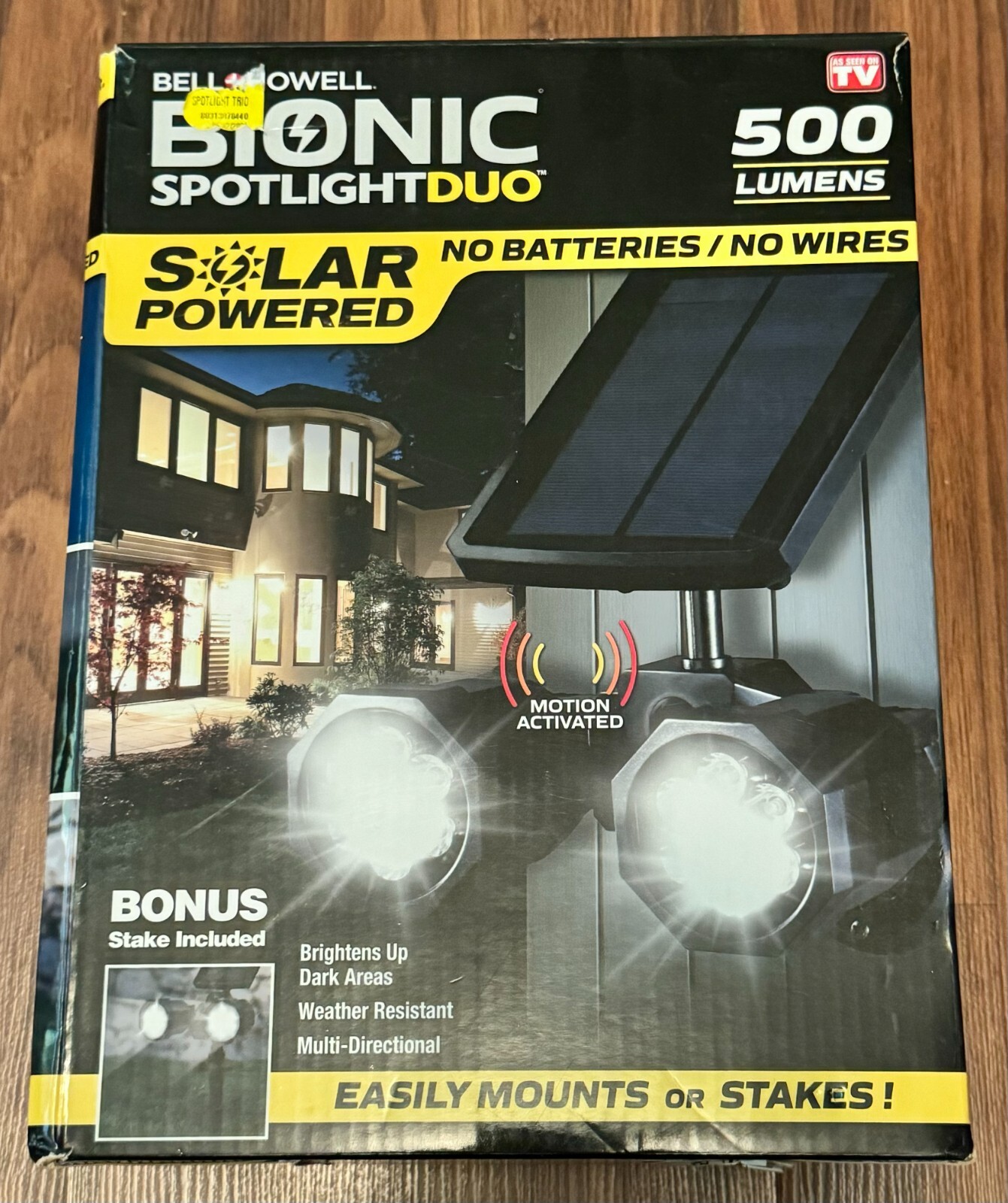 Bell + Howell Bionic Spotlight Duo Outdoor Motion Sensor Solar Powered ...