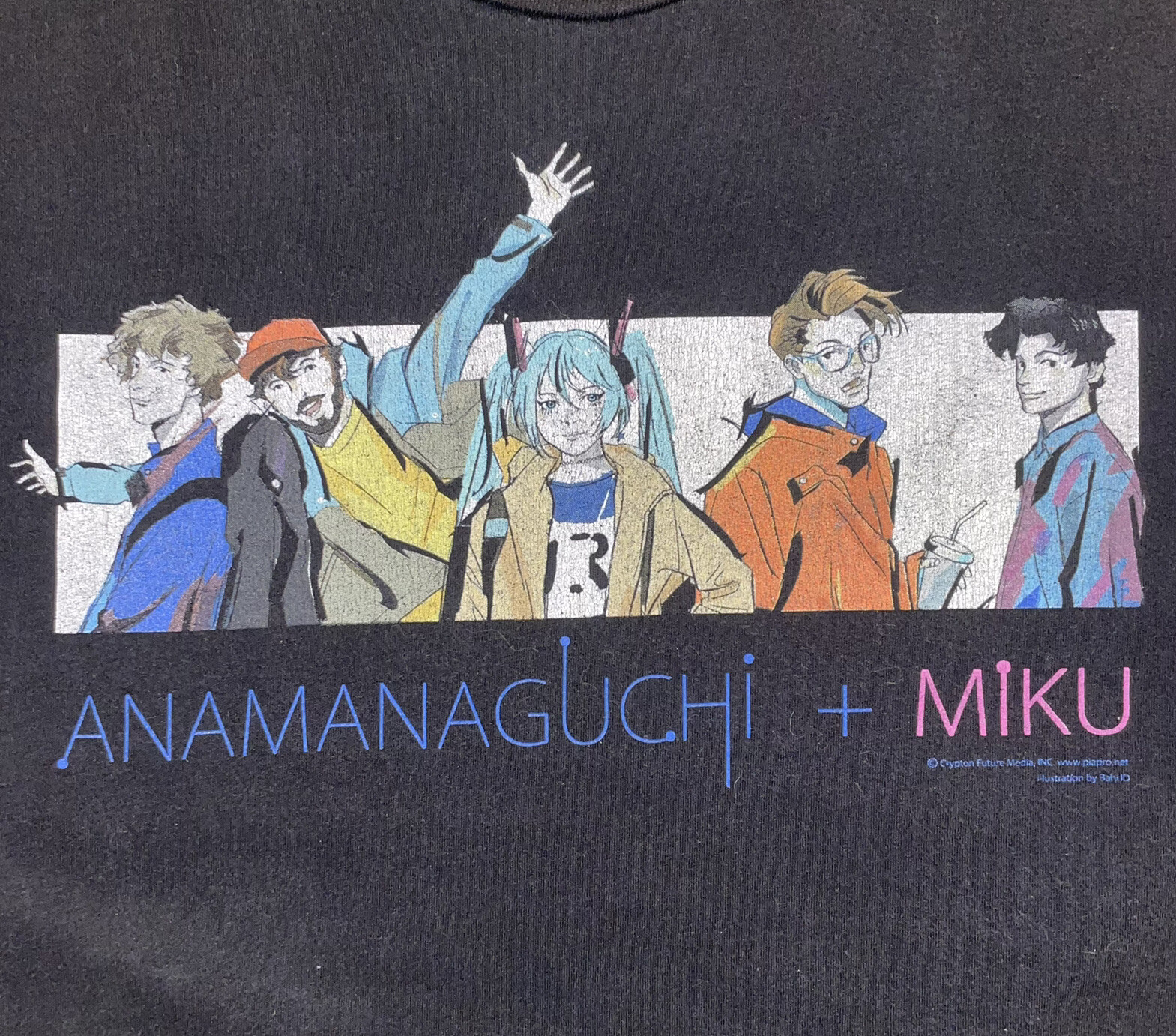 Vintage Hatsune Miku Anamanaguchi Band Tee Box Logo S… - Gem