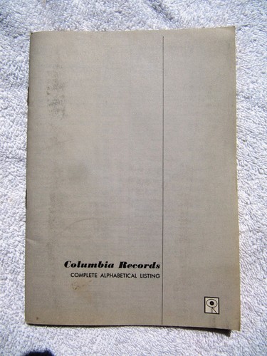 1959 COLUMBIA RECORDS Complete Alphabetical Listing LP 33 RECORD ...