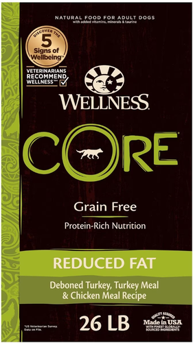 Wellness CORE Grain-Free Reduced Fat Turkey & Chicken Recipe Dry Dog ...