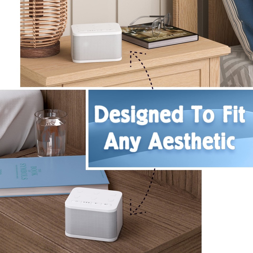 White Noise Rain Sound Machine for Sleeping, Baby Soother - Portable ...