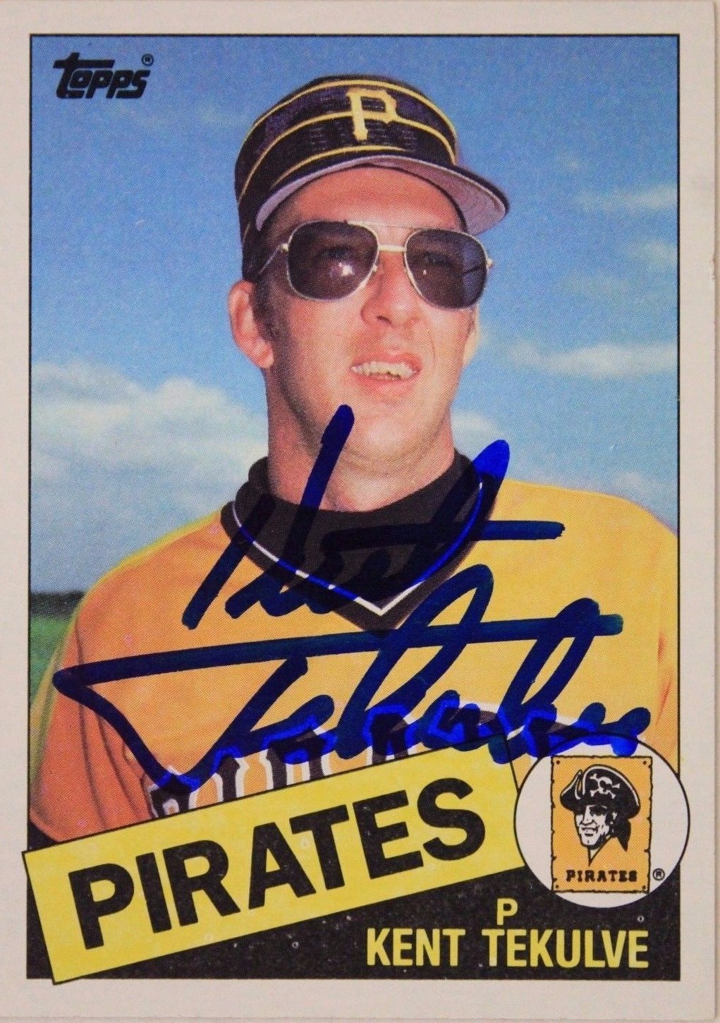 KENT TEKULVE Pirates Phillies Reds Autograph 1985 Topps #125 Signed ...