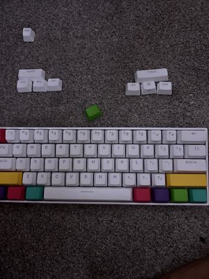Anne Pro 2 keyboard 60% gaming keyboard comes with rainbow keycaps | eBay