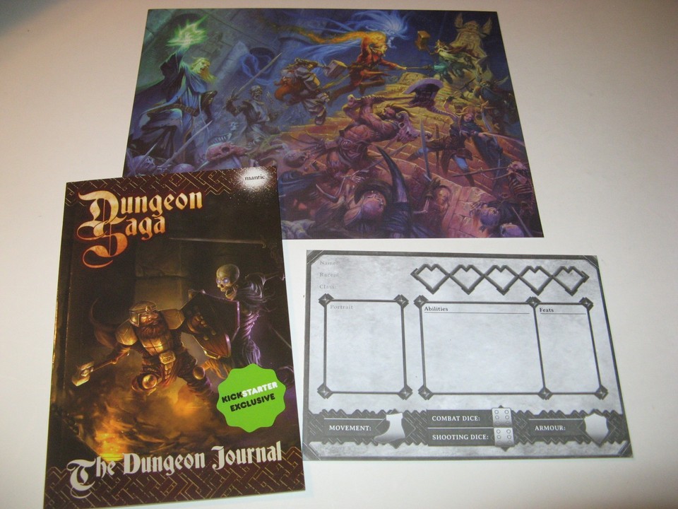 Dungeon Saga Adventurer's Companion+Kickstarter lot adventure board ...