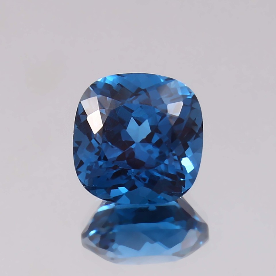Natural Flawless Indicolite Blue Tourmaline Loose Cushion Cut Gemstone ...