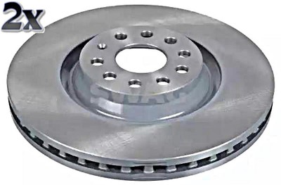 SWAG x2 pcs Brake Disc Front For VW SKODA AUDI Cc Golf Alltrack Mk7 ...
