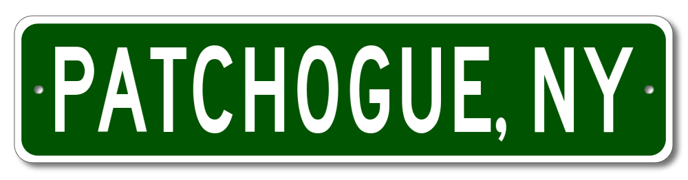 Patchogue, New York Metal Wall Decor City Limit Sign - Aluminum | eBay