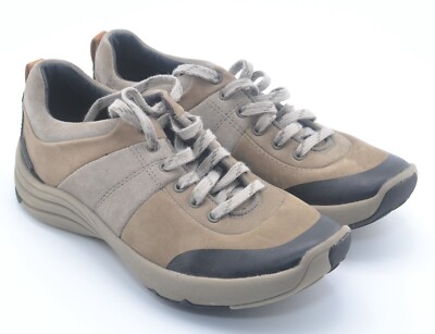 Clarks Womens Wave Walk Andes Waterproof Walking ShoesTan/Black Nubuck ...