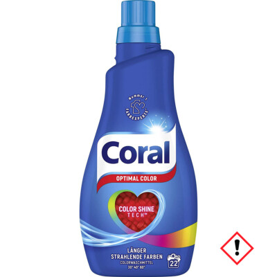 Coral Détergent Doux Optimal Couleur Liquide 20 Wl Bouteille 1100ml | eBay